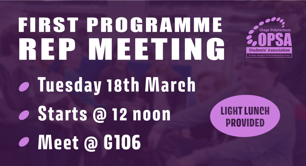 OPSA Programme Rep meeting - Otago Polytechnic